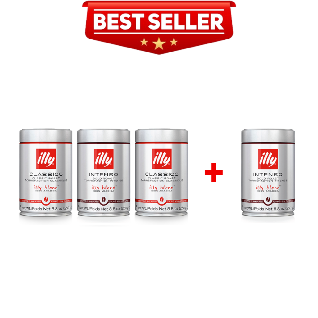 3+1 Bundle: Whole Bean Coffee - 250g Can - illy Malaysia